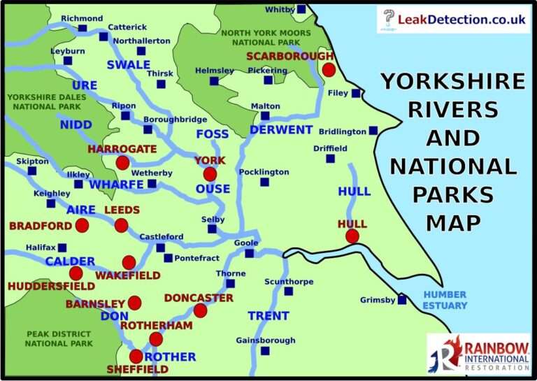 Yorkshire Dales Rivers, Map and Guide | LeakDetection.co.uk
